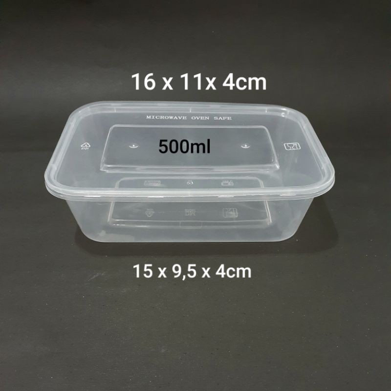 Jual DAPURMAMI 10 biji ThinWall 200 ml 250 ml 300 ml 500 ml 650 ml 750 ml 1000 ml Thinwall Sq ...