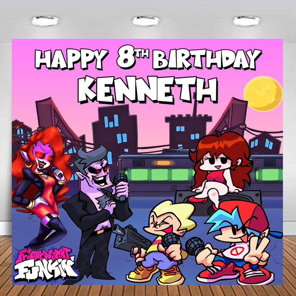 Jual Friday Night Funkin Backdrop Banner Flexi Birthday / Spanduk Ulang ...
