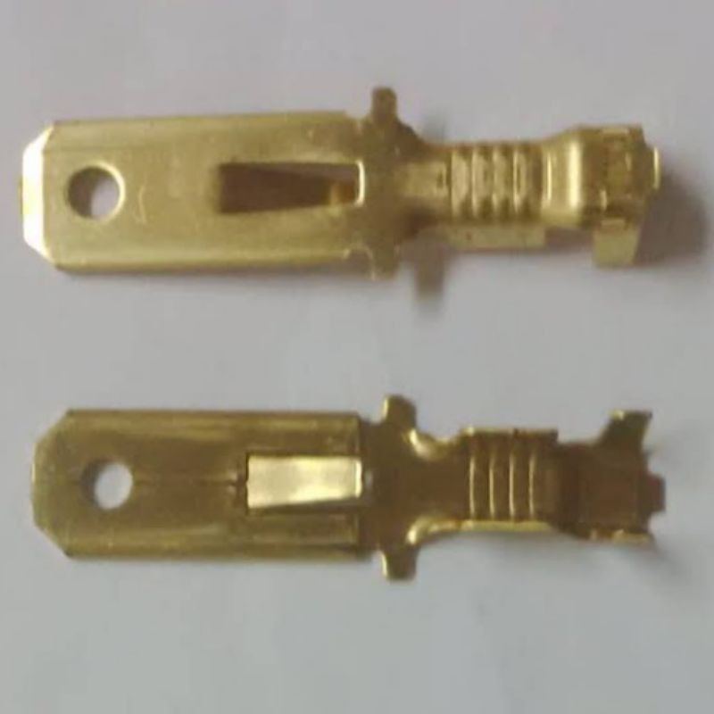 Jual Skun Terminal Kabel Gepeng Male / Cowo / Laki Kuningan Besar 6 mm ...