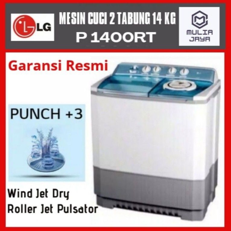 Jual Mesin Cuci LG 2 Tabung P1400RT Kapasitas 14 Kg | Shopee Indonesia