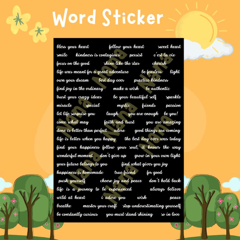 Jual KECIL! Word Sticker Stiker Kata Kata Quote Aesthetic Jurnal ...