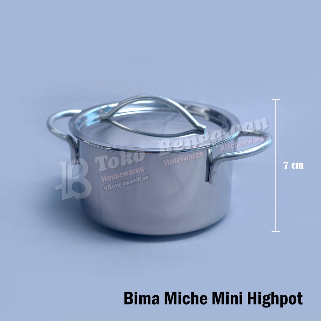 Jual BP0200212C Panci Miche Mini High Pot 12Cm 0.8L Mirro Inox 18-10 ...