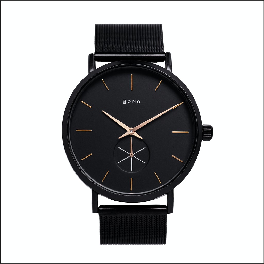 Jual Bono - Como Milanese Dark Black - Jam Tangan Wanita | Shopee Indonesia