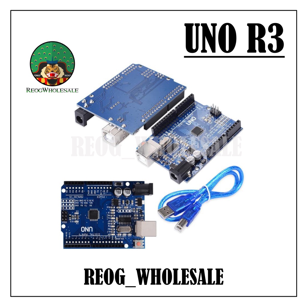 Jual UNO R3 SMD ATMEGA328P COMPATIBLE BOARD + USB CABLE | Shopee Indonesia