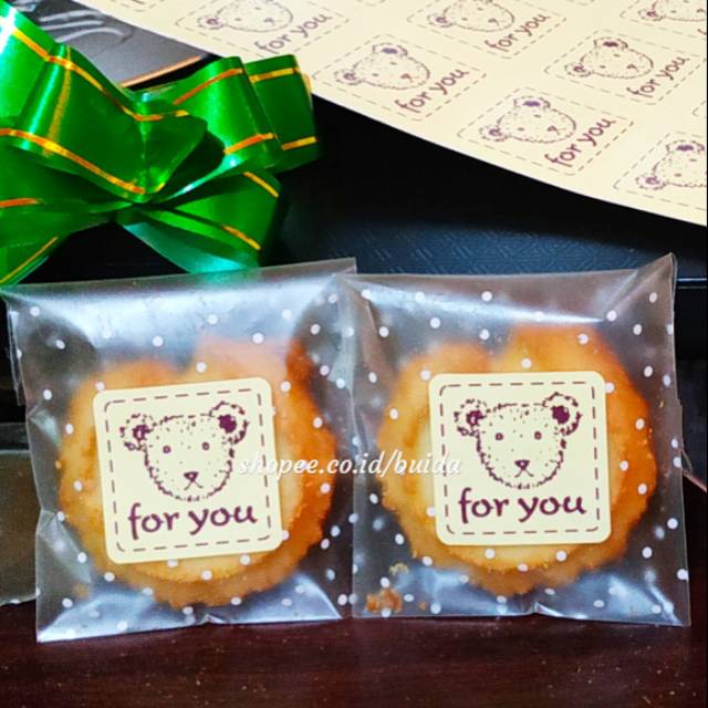 Jual Label Sticker Bear For You Cartoon Kartun Karakter Packaging ...