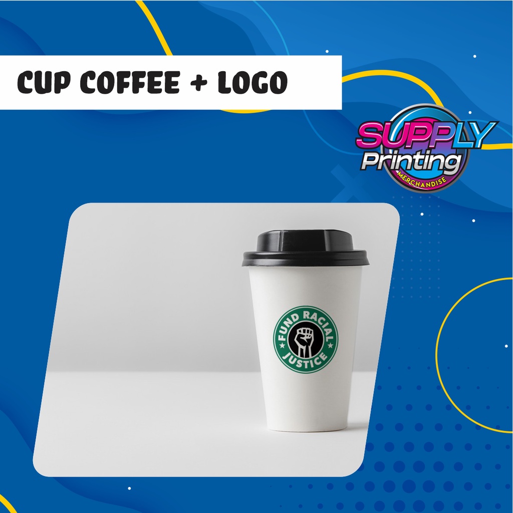 Jual Cup coffee + logo ( Design Custom) | Shopee Indonesia