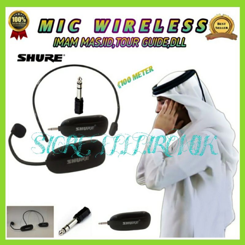 Jual Mic Wireless IMAM Bando Wireless Connect Amplifier Pidato , senam ...