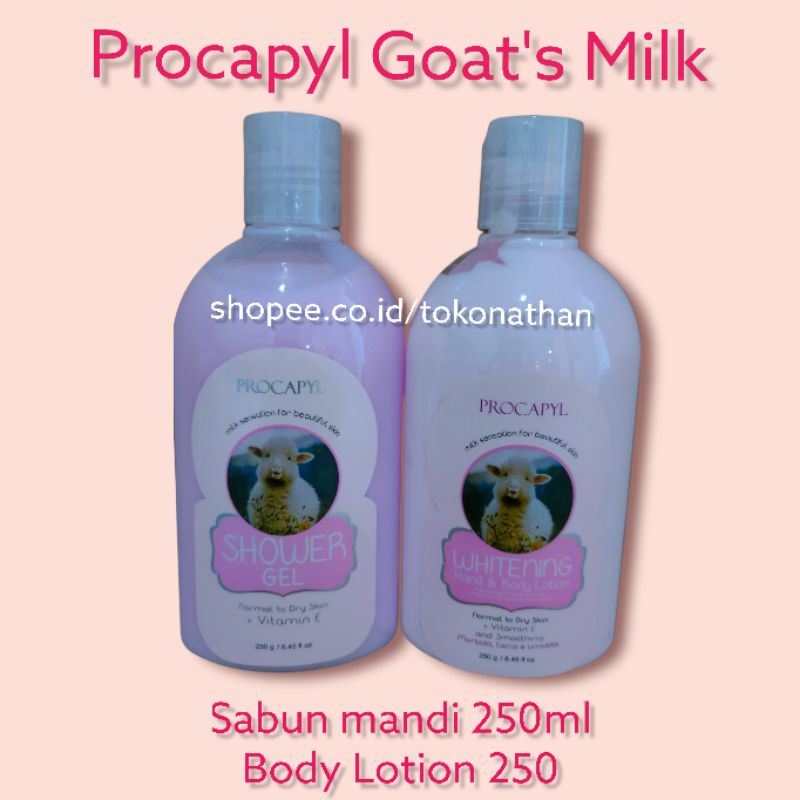 Jual Paket Procapyl Kambing Sheep lotion 250ml shower 250 ml | Shopee ...