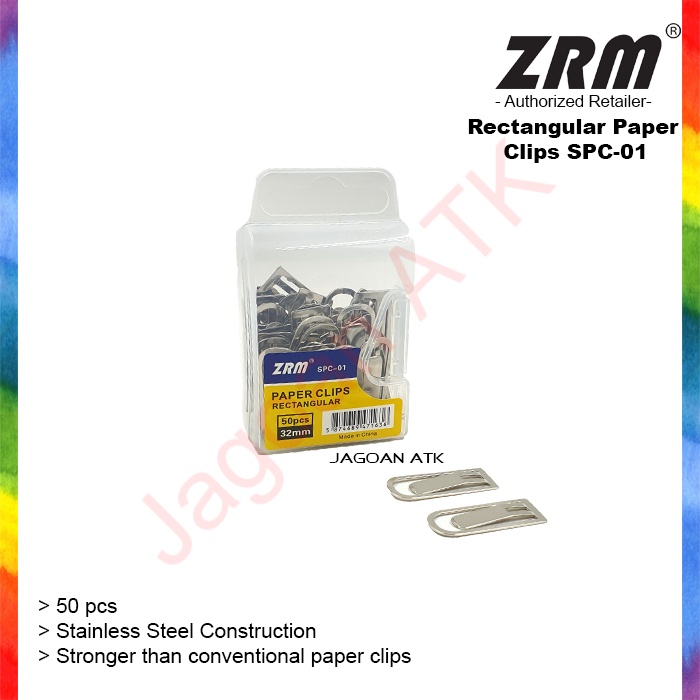 Jual Paper Clip Super Kuat 32mm Rectangular/Persegi Panjang ZRM Paper ...