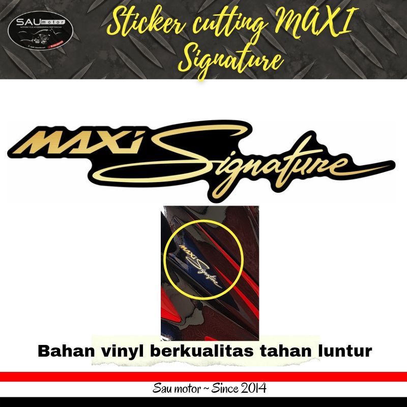Jual Saumotor Sticker Maxi Signature Nmax Stiker Vinyl Sticker Cutting ...