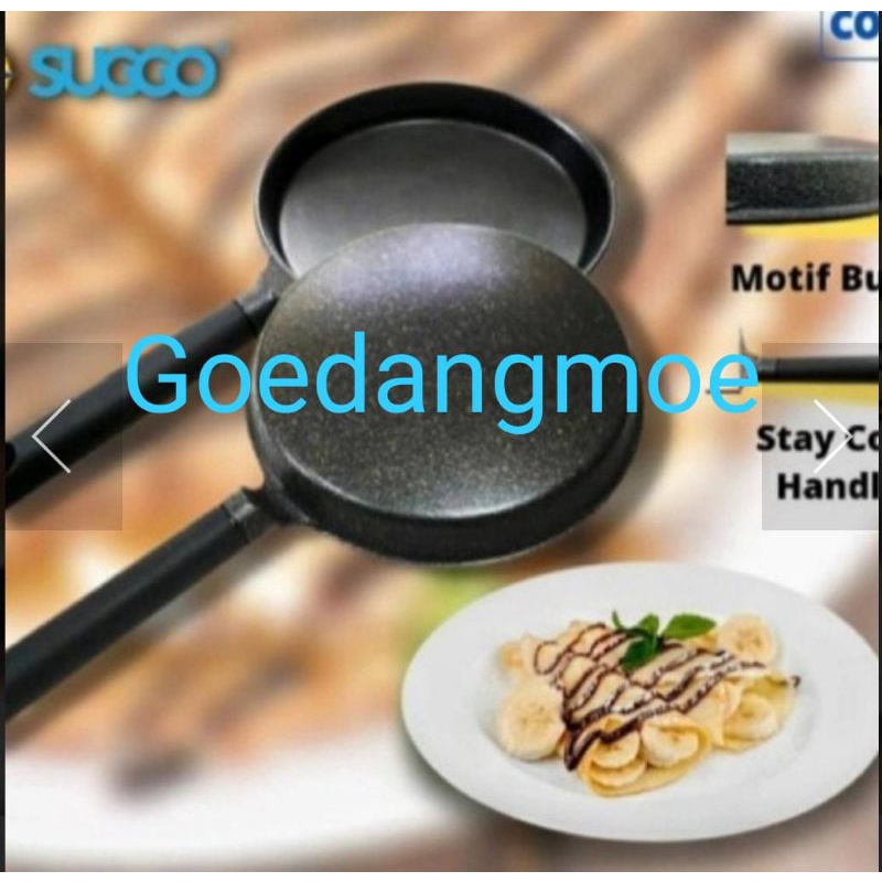 Jual Crepes pan SUGGO Wajan kwalik Crepe Pan terbalik teflon 22cm ...