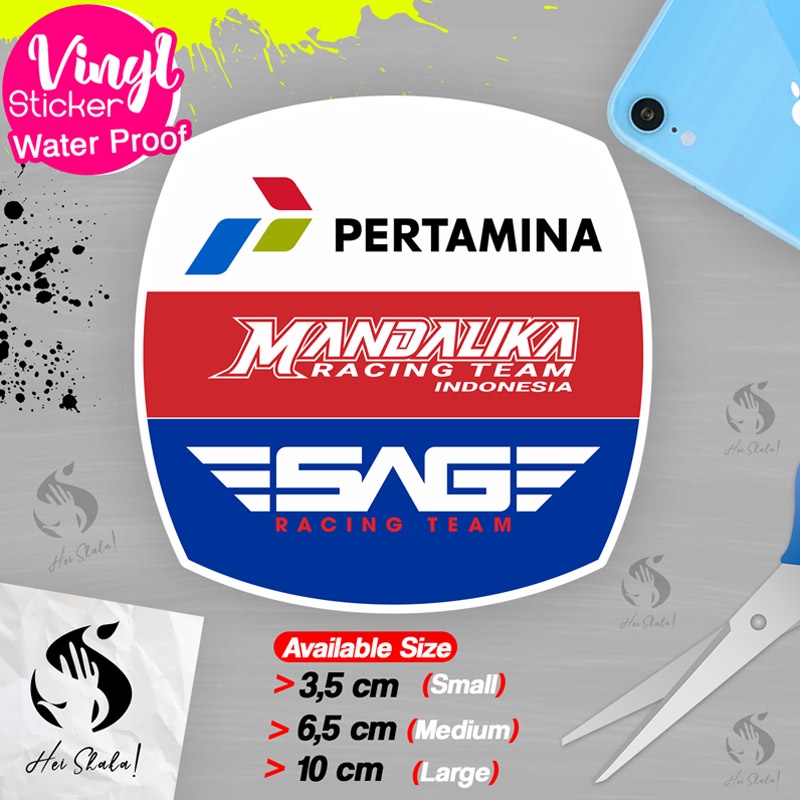 Jual Stiker Pertamina SAG Mandalika Racing Team Sticker Racing Ngabers ...