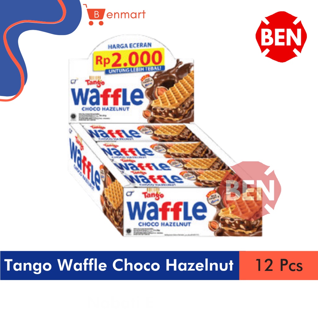 Jual Tango Waffle CHOCO HAZELNUT 1 Box 12 Pcs Wafle Coklat Chocolate ...