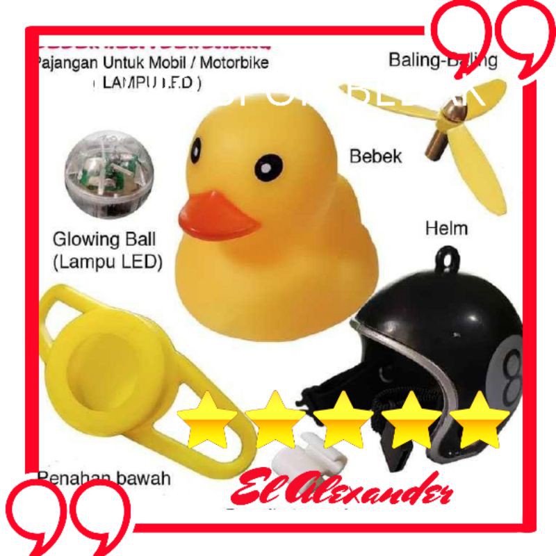 Jual Boneka Bebek Berbaling LED + helm + kacamata + kalung + bunyi ...