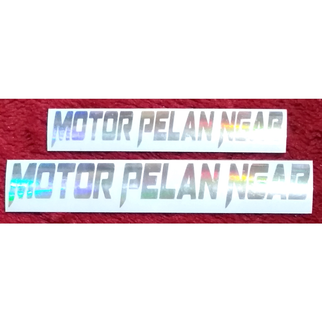 Jual Stiker cutting hologram pelangi tulisan Motor Pelan Ngab | Shopee ...