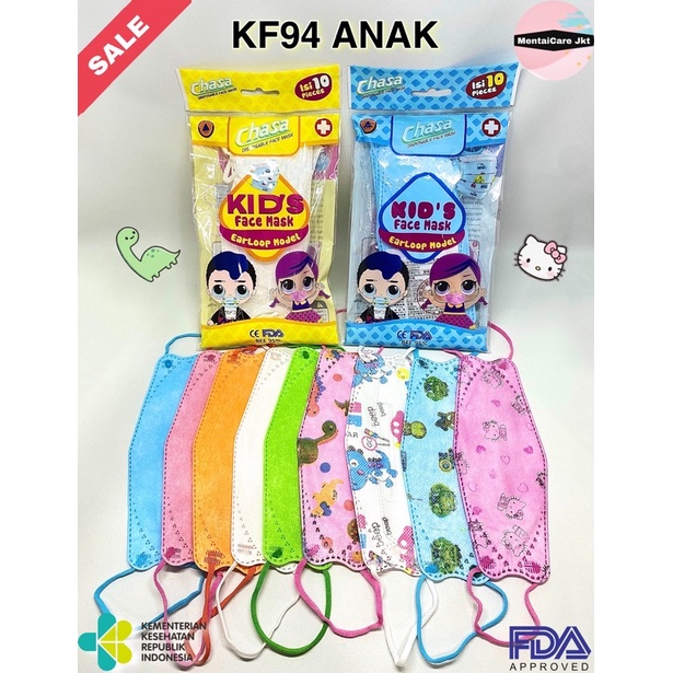Jual Masker ANAK KF94 tebal i-Care Chasa korea face mask motif icare ...