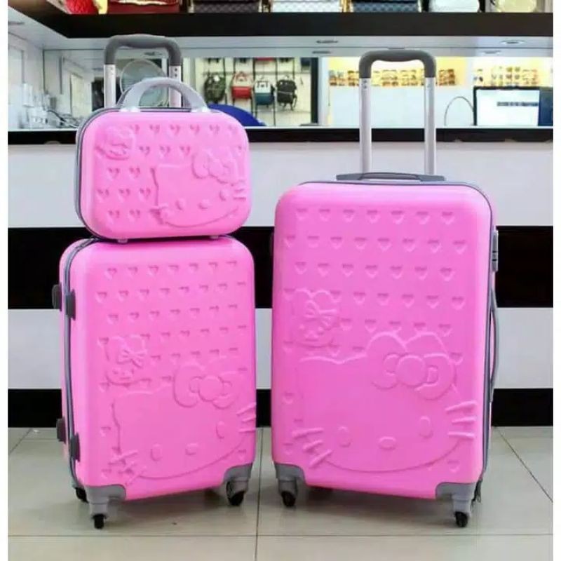 Jual Koper Set 3 in 1 ( 12+20+24 inch ) Hello Kitty | Shopee Indonesia