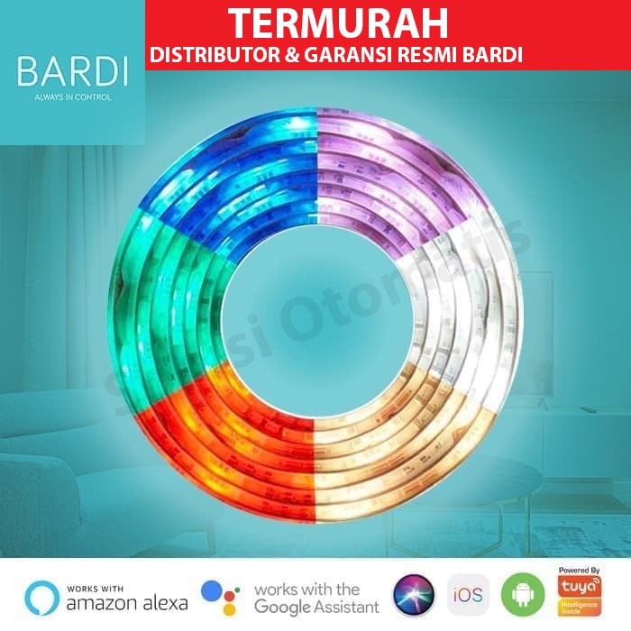 Jual BARDI Smart LED Strip 2M RGBWW Wifi Wireless IoT Home Automation ...