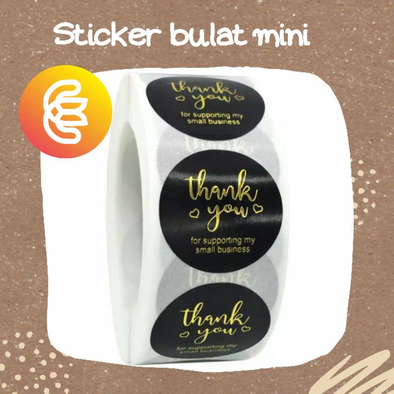 Jual (100 pcs) sticker bulat / stiker label / sticker mini / stiker ...