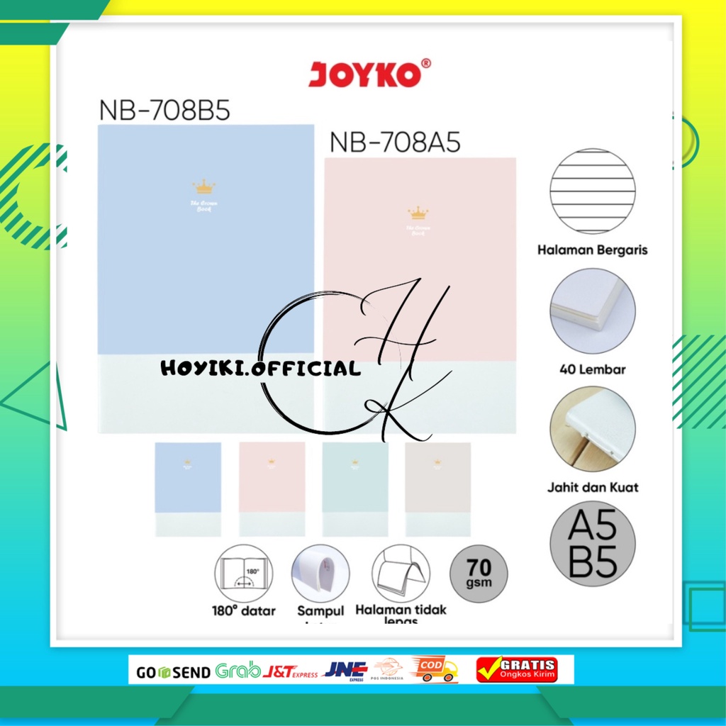 Jual JOYKO Buku Tulis Catatan Bergaris Ruled Notebook Joyko NB-708 A5 B5 | Shopee Indonesia