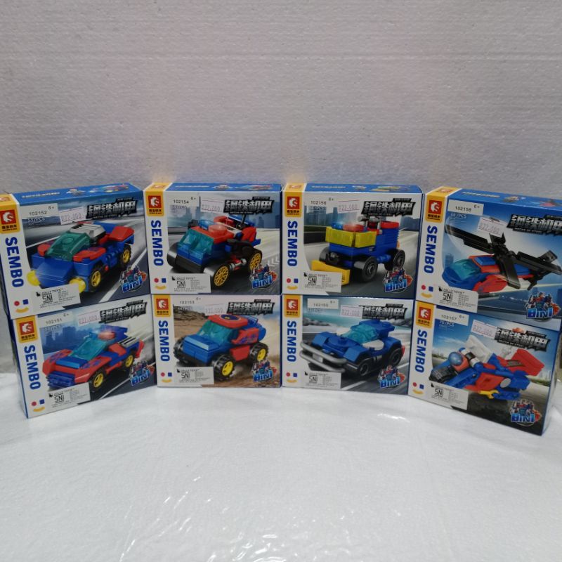 Jual Mainan lego sembo mecha of steel robot kendaraan 8 in 1 | Shopee ...