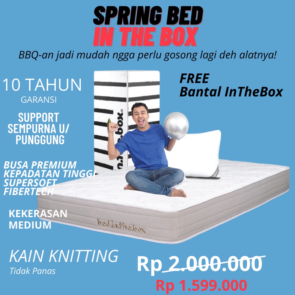 Jual Kasur Spring Bed INTHEBOX Ukuran 120x200 (Full Size) | Shopee ...