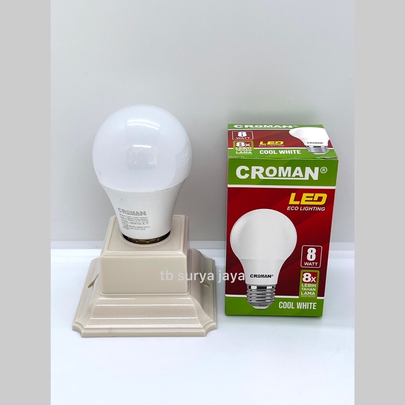 Jual LAMPU LED CROMAN ECO LIGHTING A-BULB 8 WATT | Shopee Indonesia