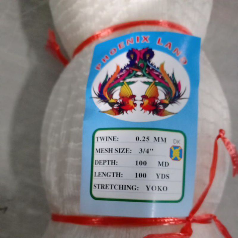 Jual Jaring ikan 3/4 inchi 0.25 100md/100yds jaring bahan jala jaring ...