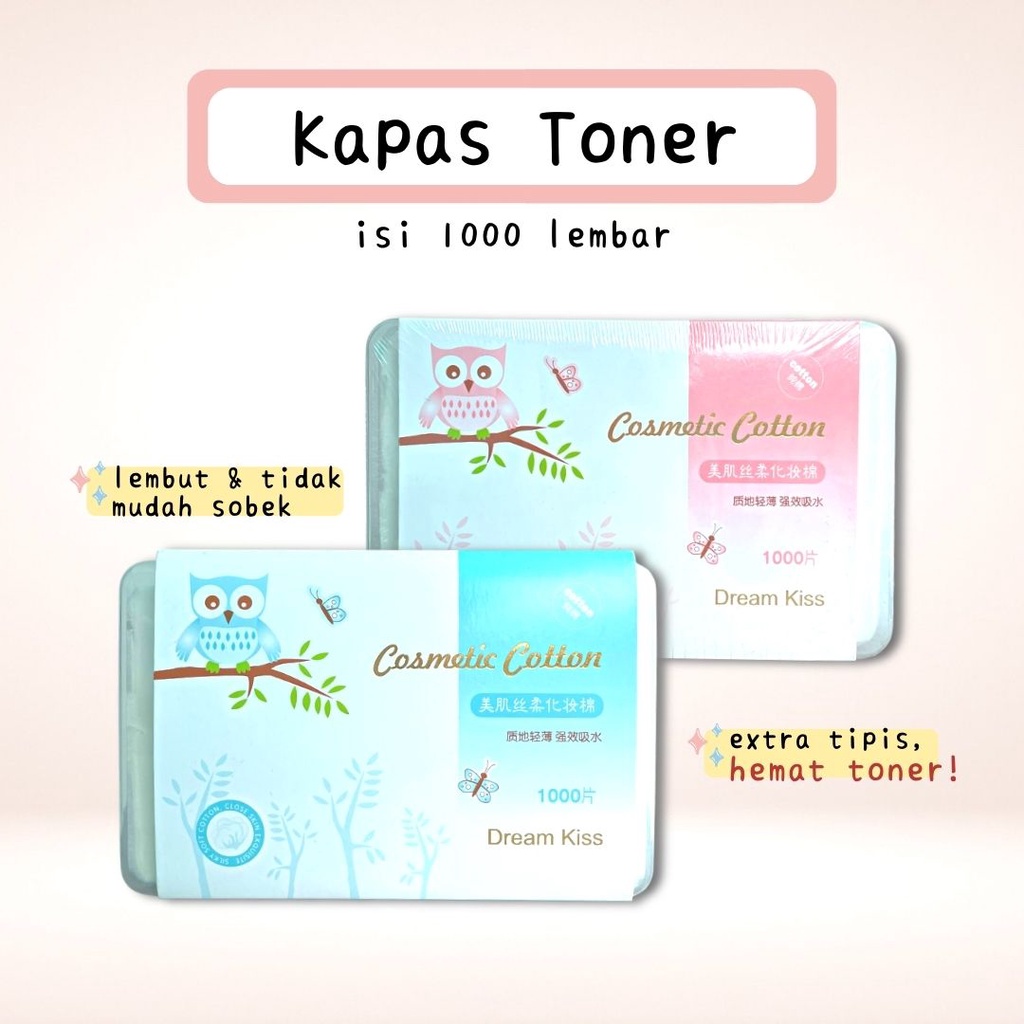 Jual Kapas Tipis Pembersih Wajah isi 1000 lembar Facial Cotton Pad ...
