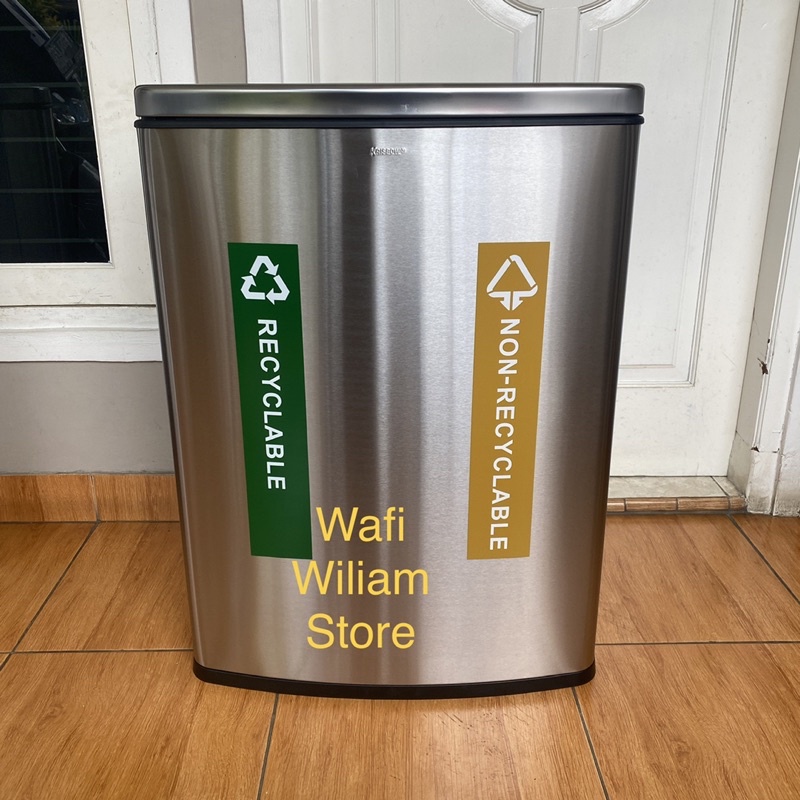 Jual Krisbow Tempat tong Sampah Stainless Steel outdoor&indoor 2 in 1 ...