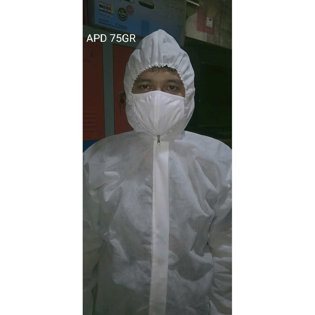 Jual pakaian kesehatan baju APD Alat Pelindung Diri 75 Gr dari virus ...