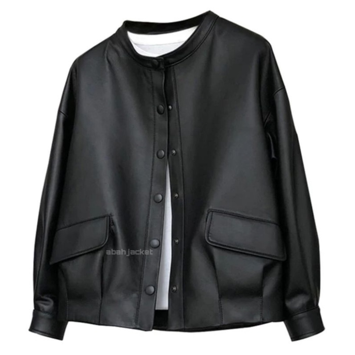 Jual Jaket Kulit Hitam Wanita Kulit Sintetis | Shopee Indonesia