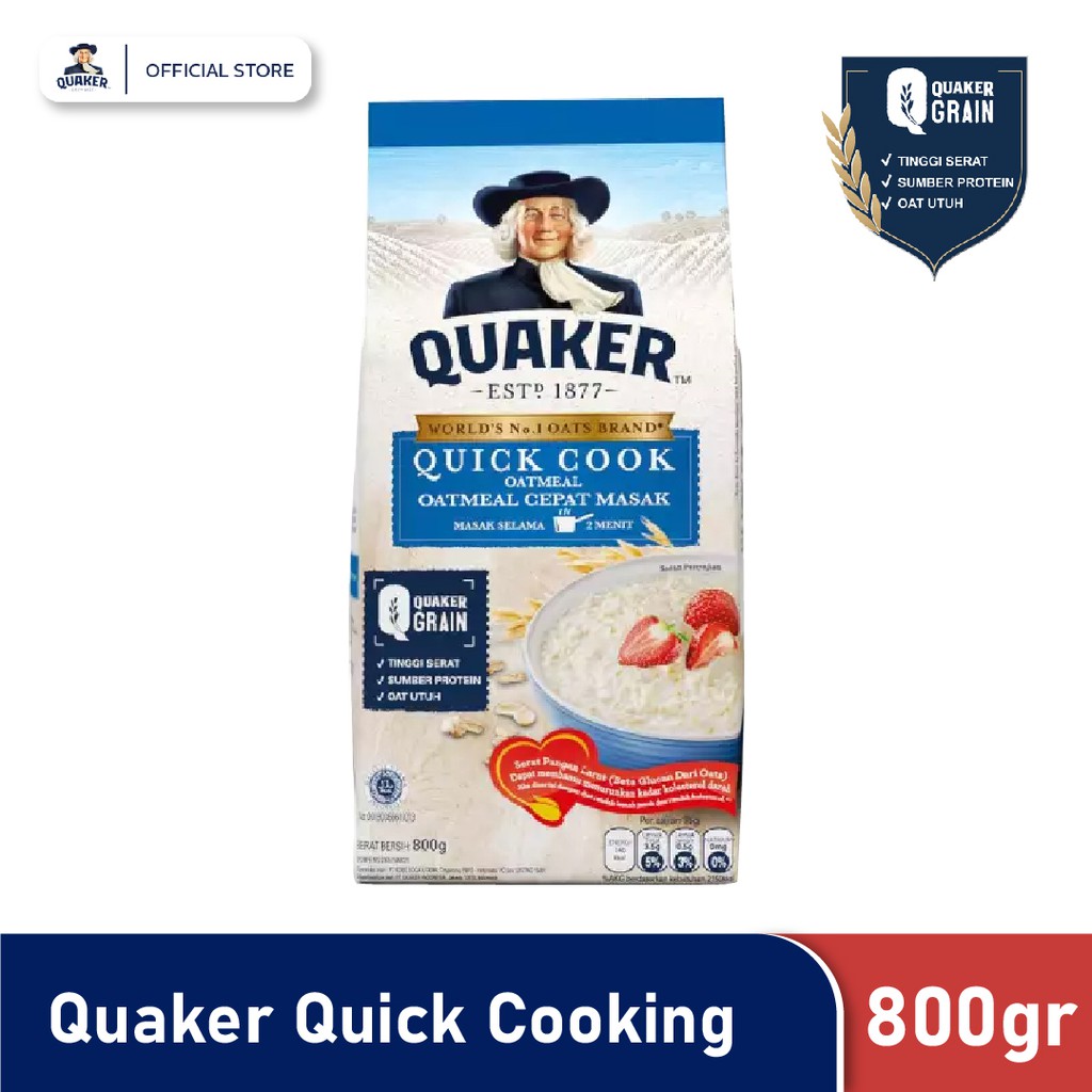 Jual Quaker Quick Cooking Oatmeal 800 gr | Shopee Indonesia