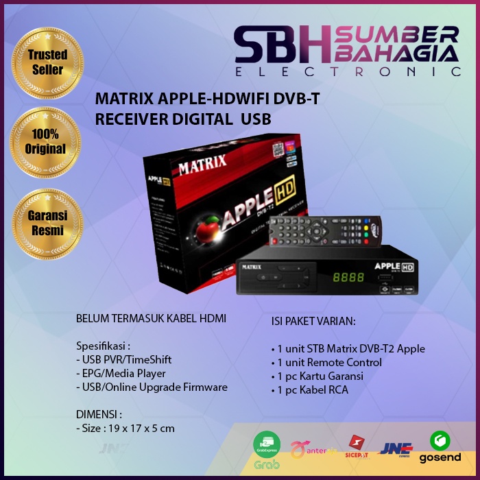 Jual MATRIX APPLE-HDWIFI DVB-T RECEIVER DIGITAL USB (NEW) (KHUSUS ...