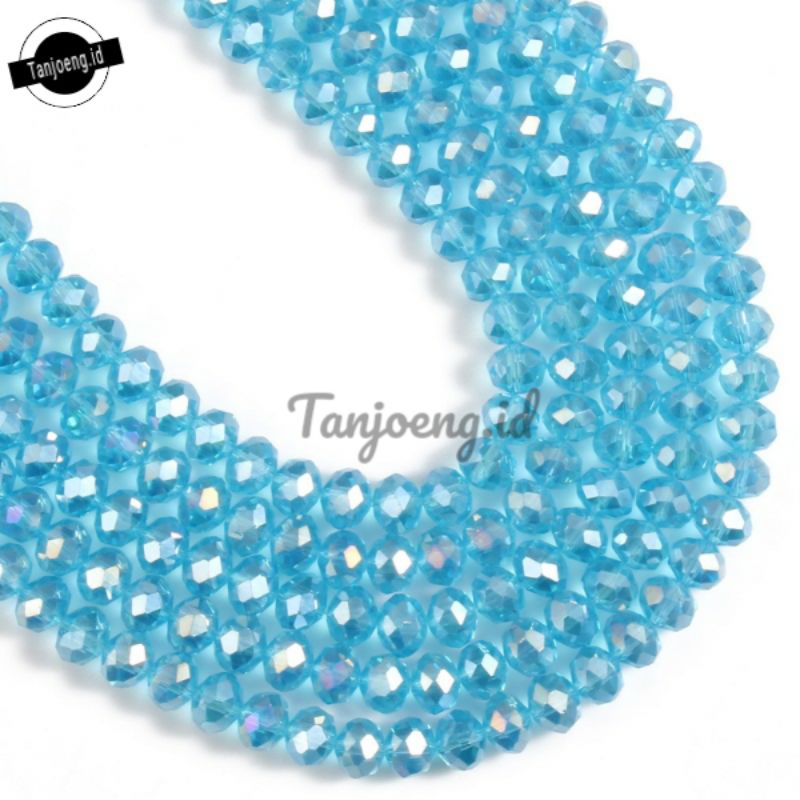 Jual Manik Crystal Ceko Bening Kristal Gepeng Ceko Bapao 4/6/8 mm ...