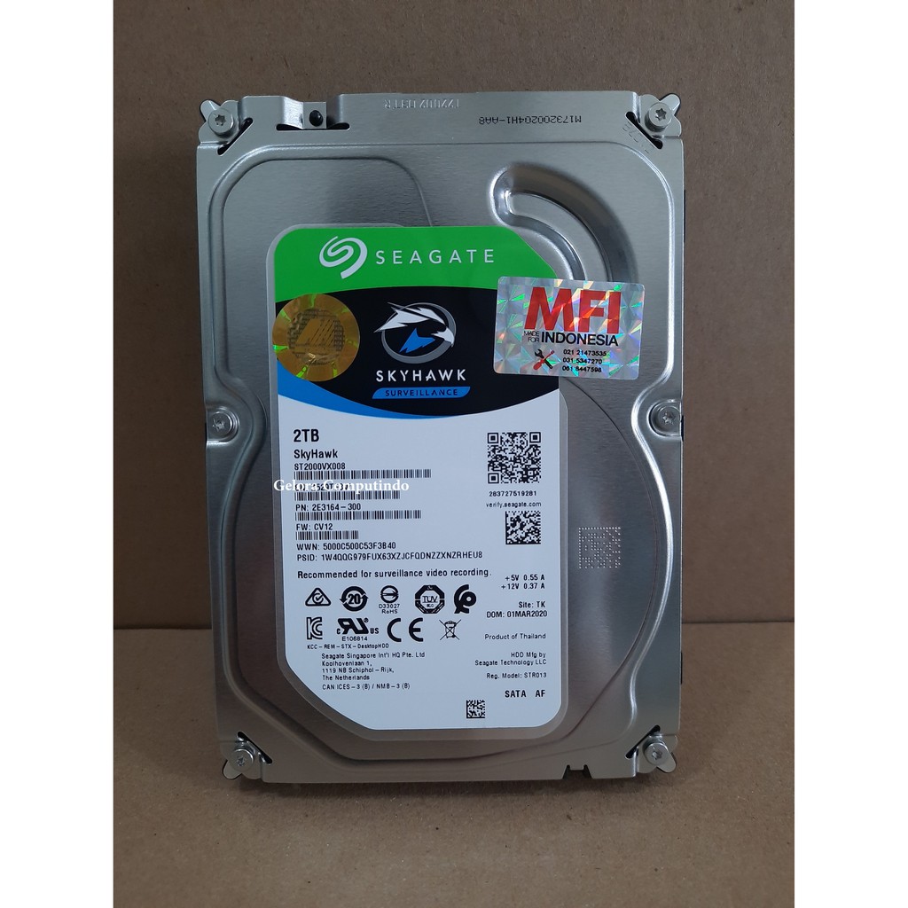 Jual HDD CCTV Seagate Skyhawk 2TB MFI (Ori) | Shopee Indonesia