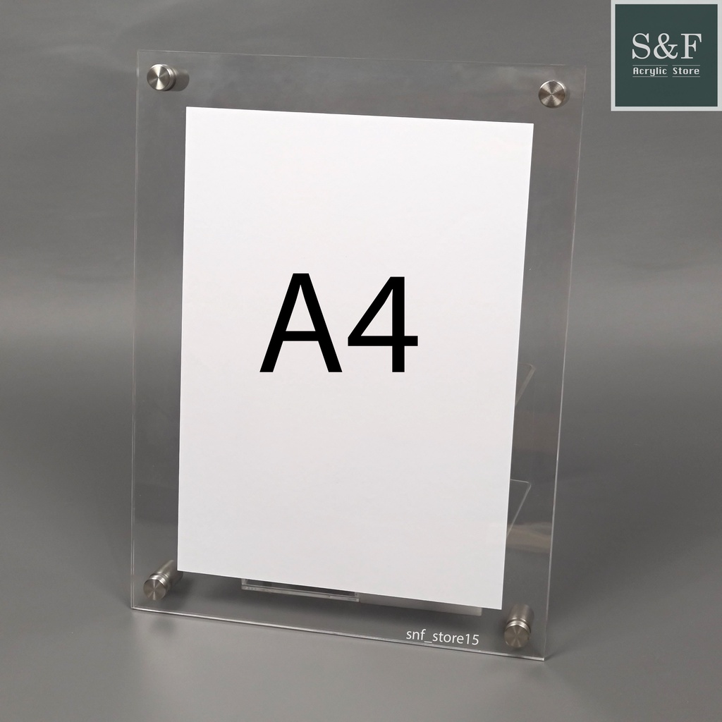 Jual FRAME ACRYLIC A4 / BINGKAI AKRILIK / TEMPAT BROSUR / BINGKAI BROSUR / PENJEPIT IKLAN ...