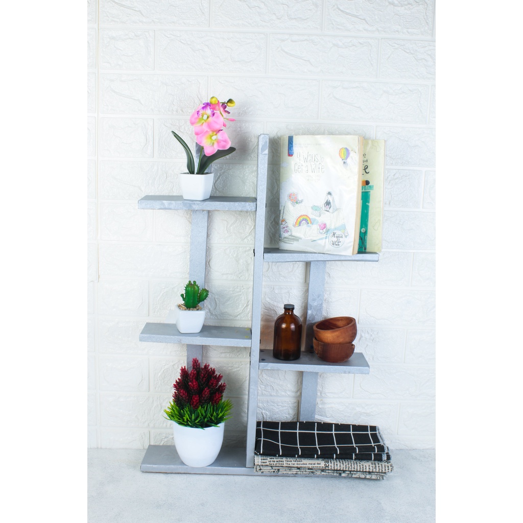 Jual RAK BUNGA KAYU 1 SET 5 SUSUN | RAK BUNGA | RAL SERBAGUNA | RAK ...