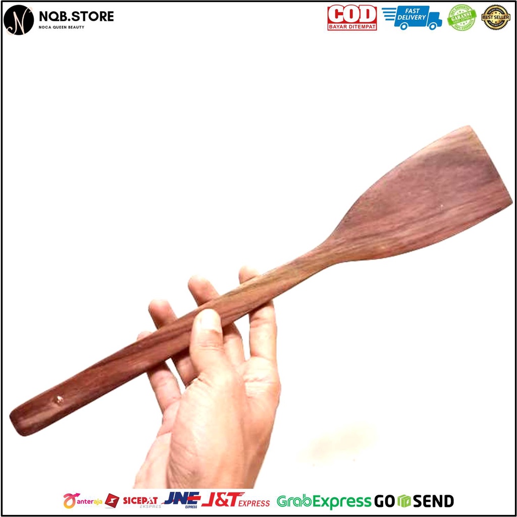 Jual NQB - Spatula Kayu Sonokeling Sutil Ukuran Sedang Sendok Dapur ...