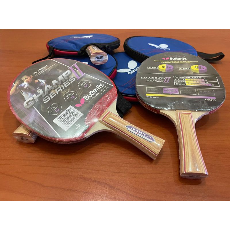 Jual Bat Ping Pong / Tenis Meja Butterfly Champ II Series Grade Ori ...