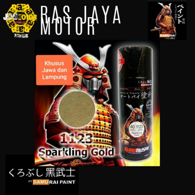 Jual Cat Semprot Samurai Sparkling Gold / Emas 1123 | Shopee Indonesia