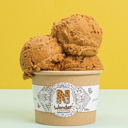 Jual Salted Caramel NonDairy Gelato Dessert by Nth Wonder Half Pint ...