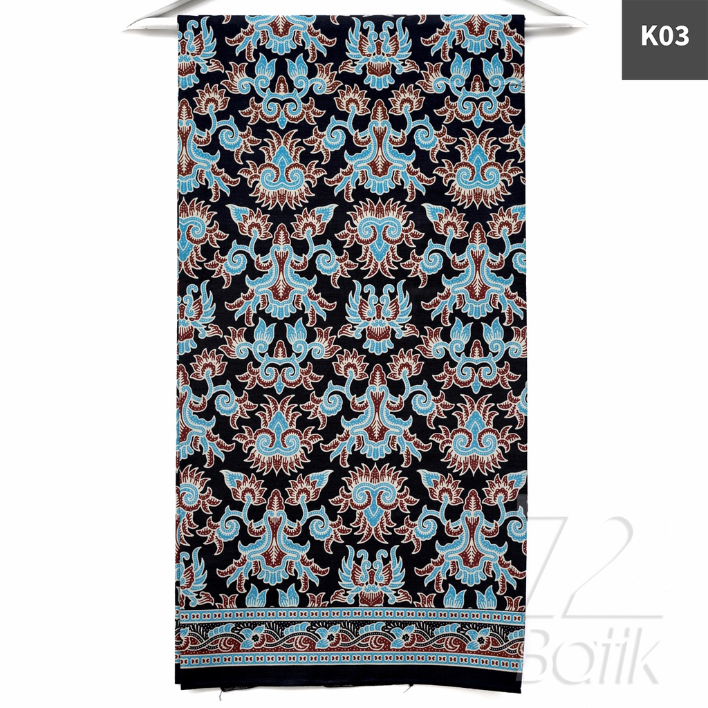 Jual KAIN PANJANG BATIK Bahan Katun Motif Arum Sari Warna Biru Muda ...