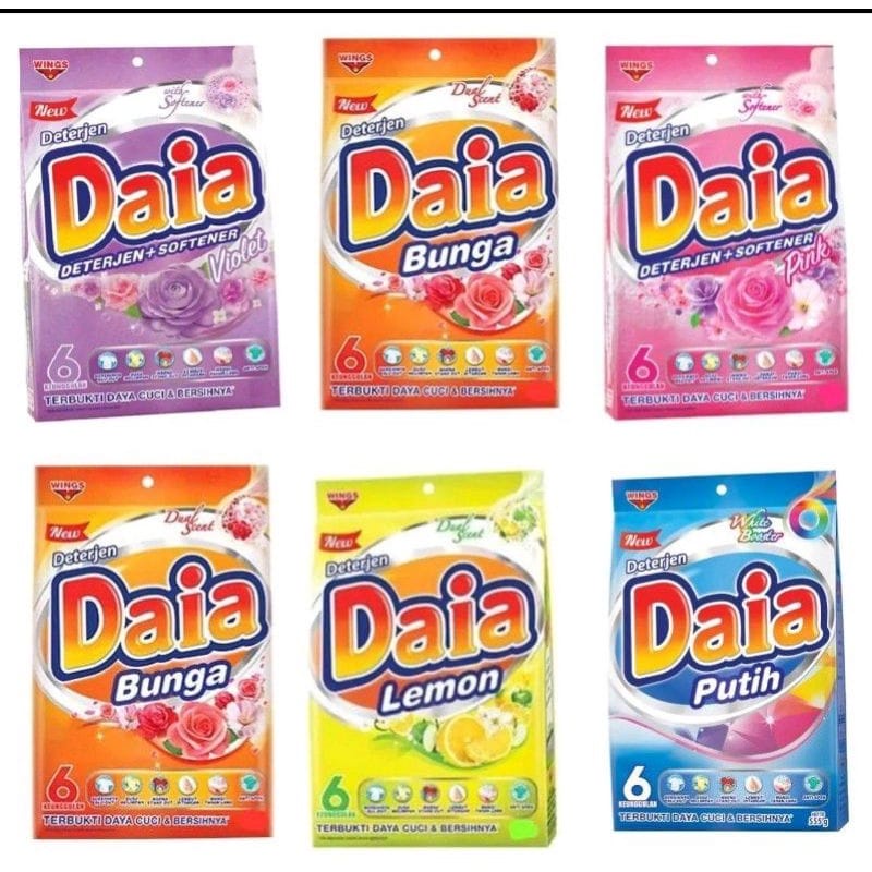 Jual Daia 10000 Deterjen Bubuk 500gr dikirim random | Nisadkc | Shopee ...