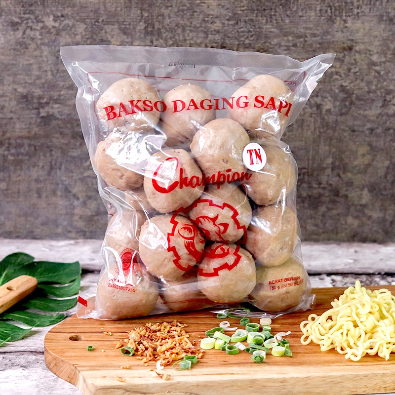 Jual Champion Bakso Daging Sapi TN 1 Kg (25 Butir) | Shopee Indonesia