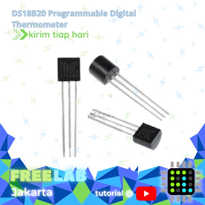 Jual DS18B20 TO-92 Digital Temperature Sensor IC ds18b20 Sensor Suhu Ori | Shopee Indonesia