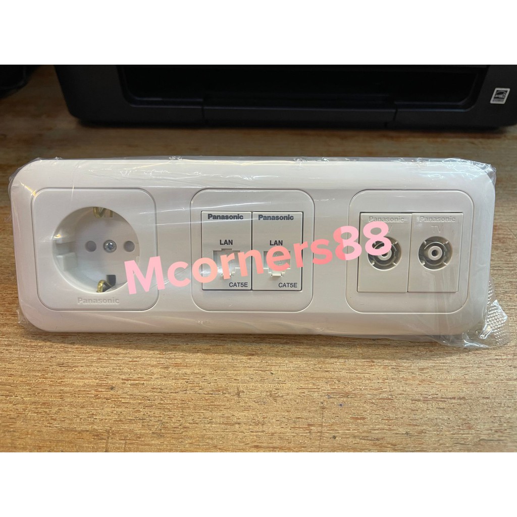 Jual Panasonic Wide Series Stopkontak + TV + TV + Data LAN Cat5 + Data ...