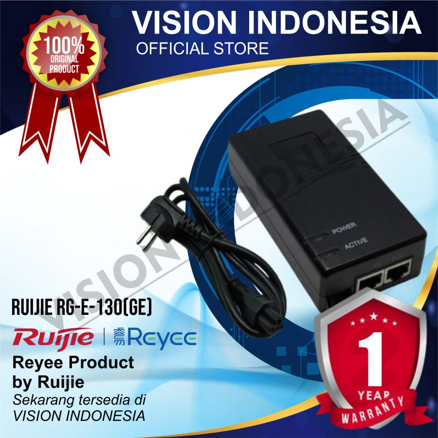 Jual RUIJIE RG-E-130(GE) GIGABIT POE INJECTOR - POE ADAPTER RG-E-130GE ORI | Shopee Indonesia