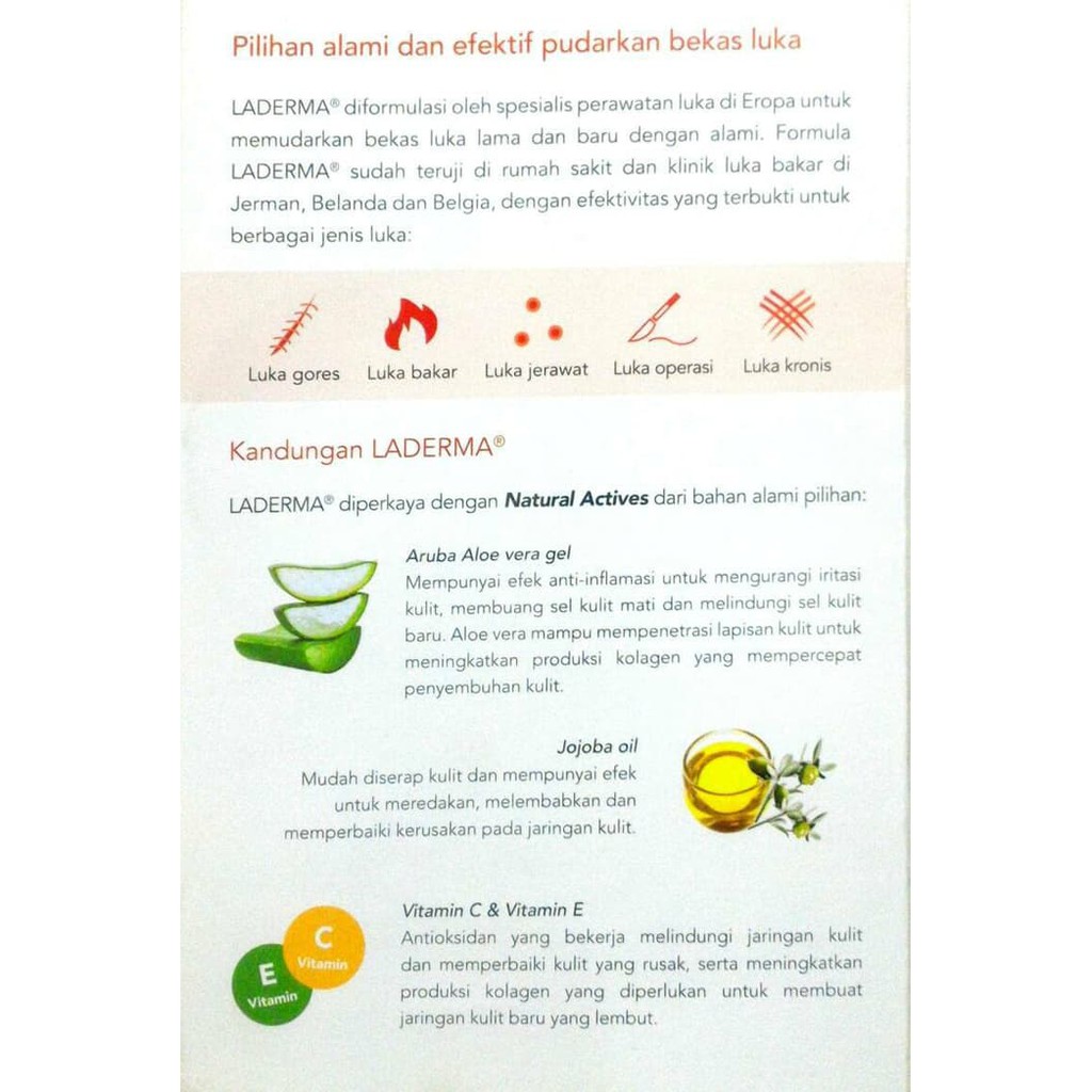 Jual Dijual LADERMA Scar Repair Cream Krim Penghilang Bekas Luka Diskon ...