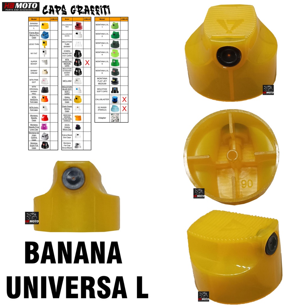 Jual Caps BANANA UNIVERSAL Grafitti spray paints/BANANA UNIVERSAL/Caps Grafitti/Caps Cat Semprot ...